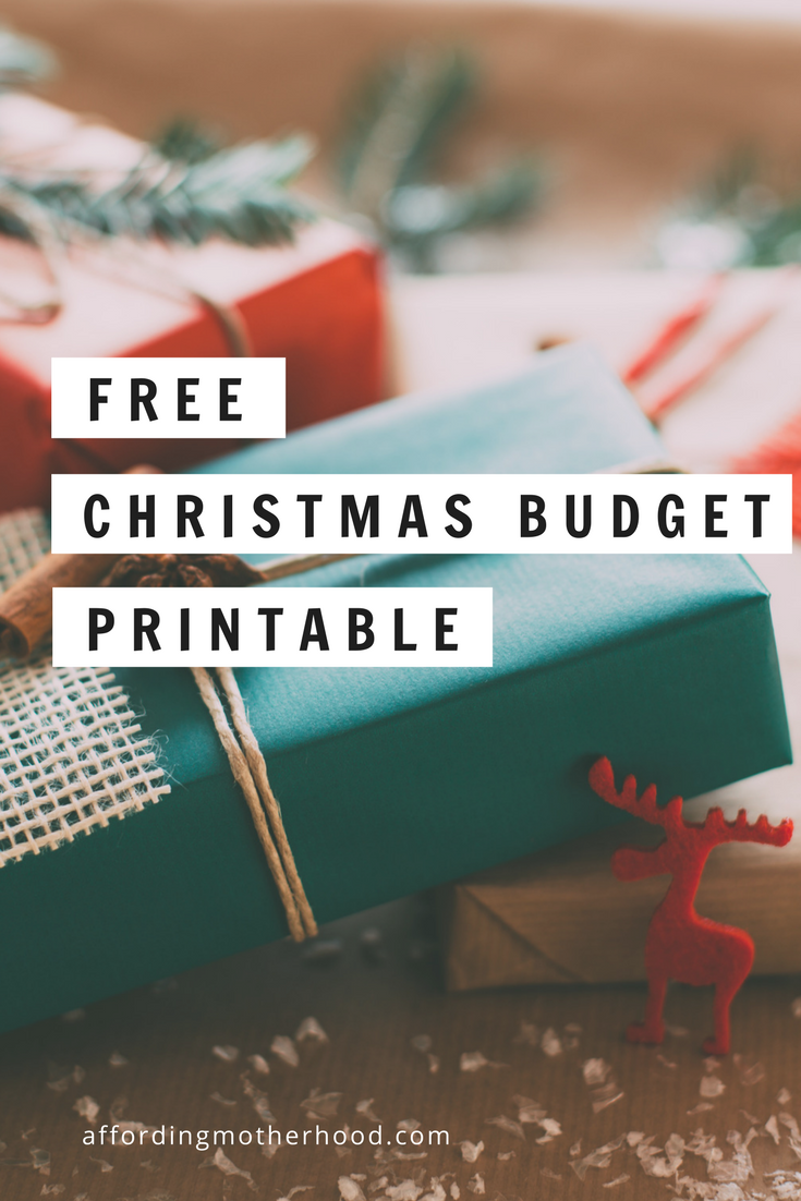 Free Christmas Budget Worksheet Printable | Affording Motherhood